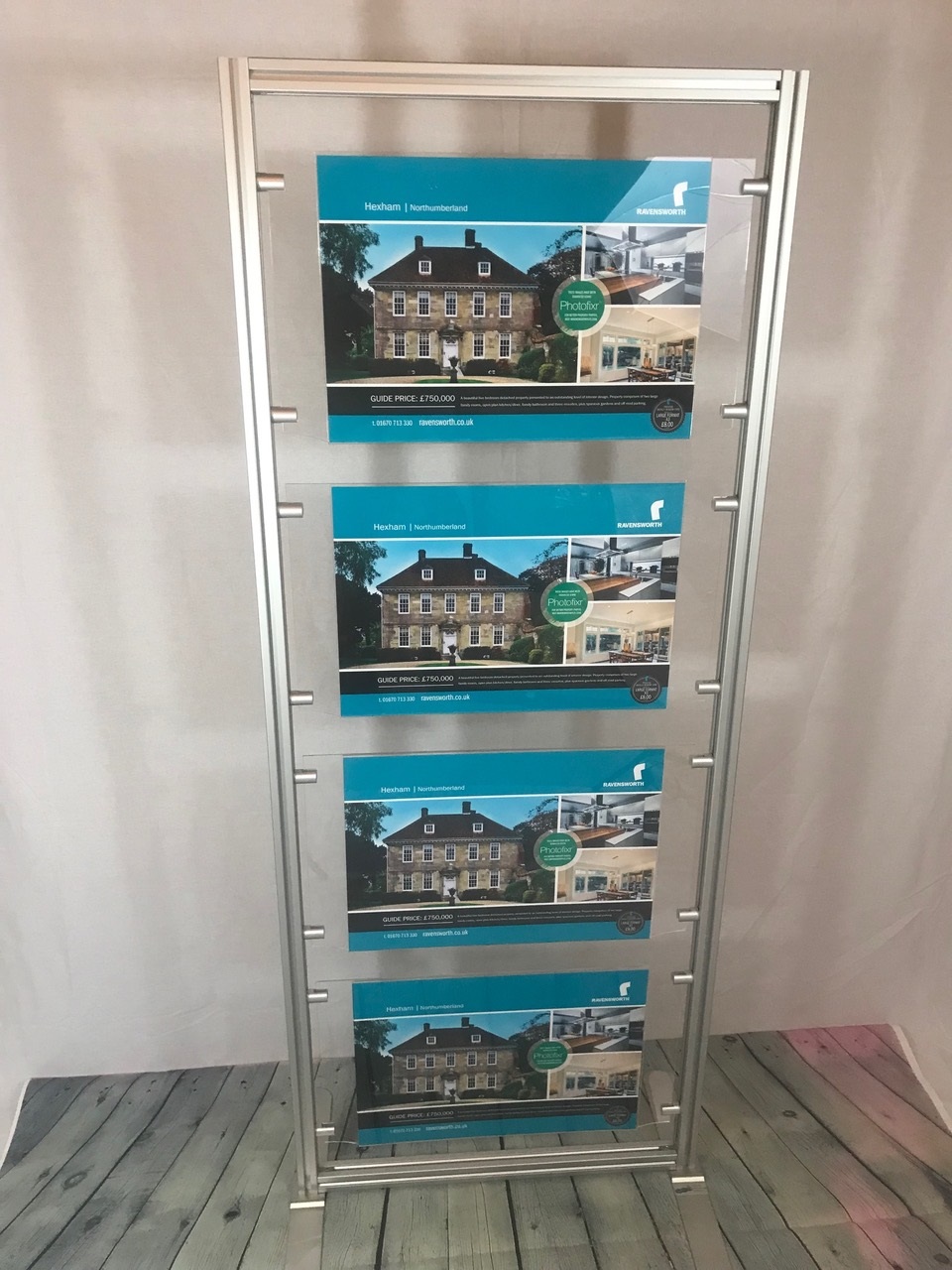 PF3A: Upright ladder displays for hook-over poster holders