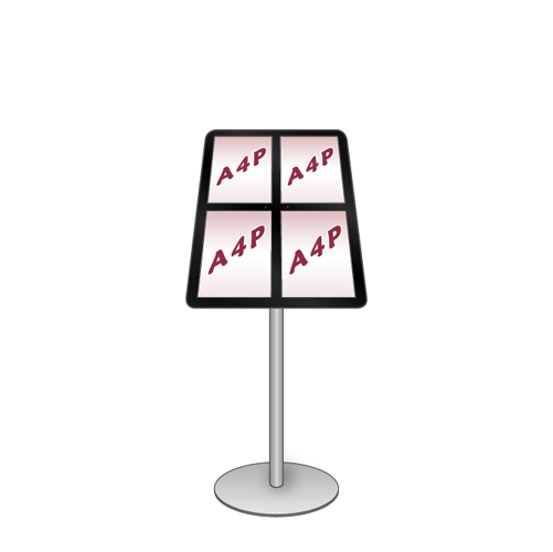 Podium stands for posters - split batten system