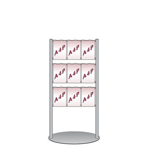 PF3A: Upright ladder displays for hook-over poster holders